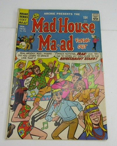 VTG Archie Series Mad House Ma.ad Freak-Out #72 Jan 1970 | eBay
