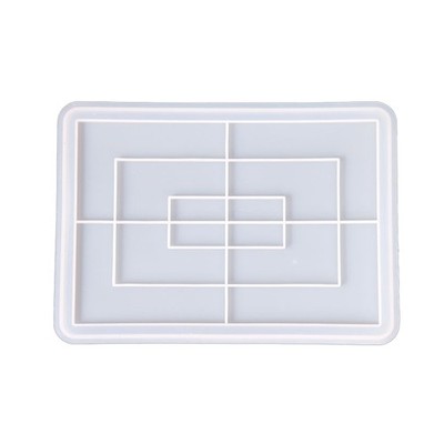 Rectangle Tray UV Crystal Epoxy Mold Serving Plate Resin Silicone Mould ...