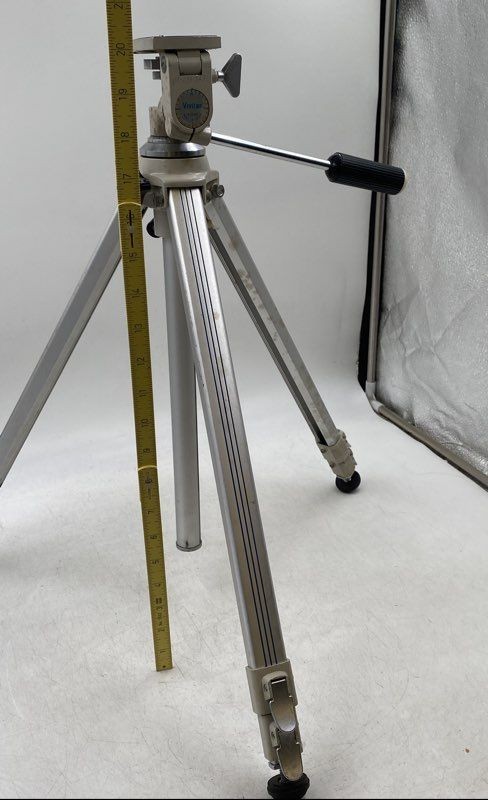 Vintage Vivitar 1220 Silver Altazimuth Mount Professional Camera Tripod ...
