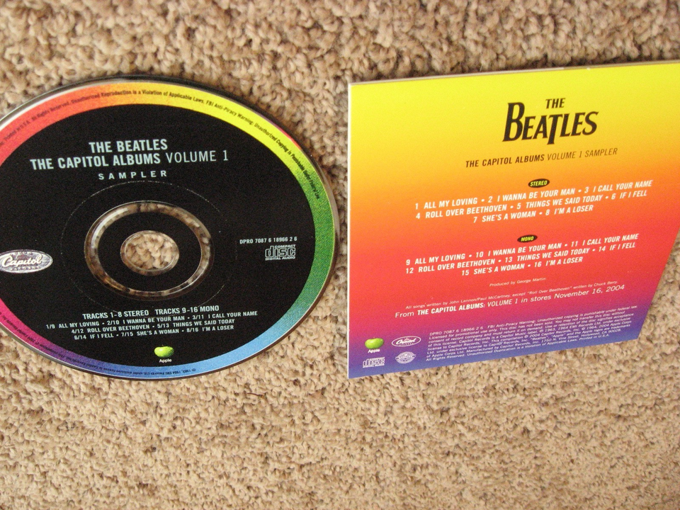 The Beatles Capitol Albums promo sampler CD #1 mint promo advance (John ...