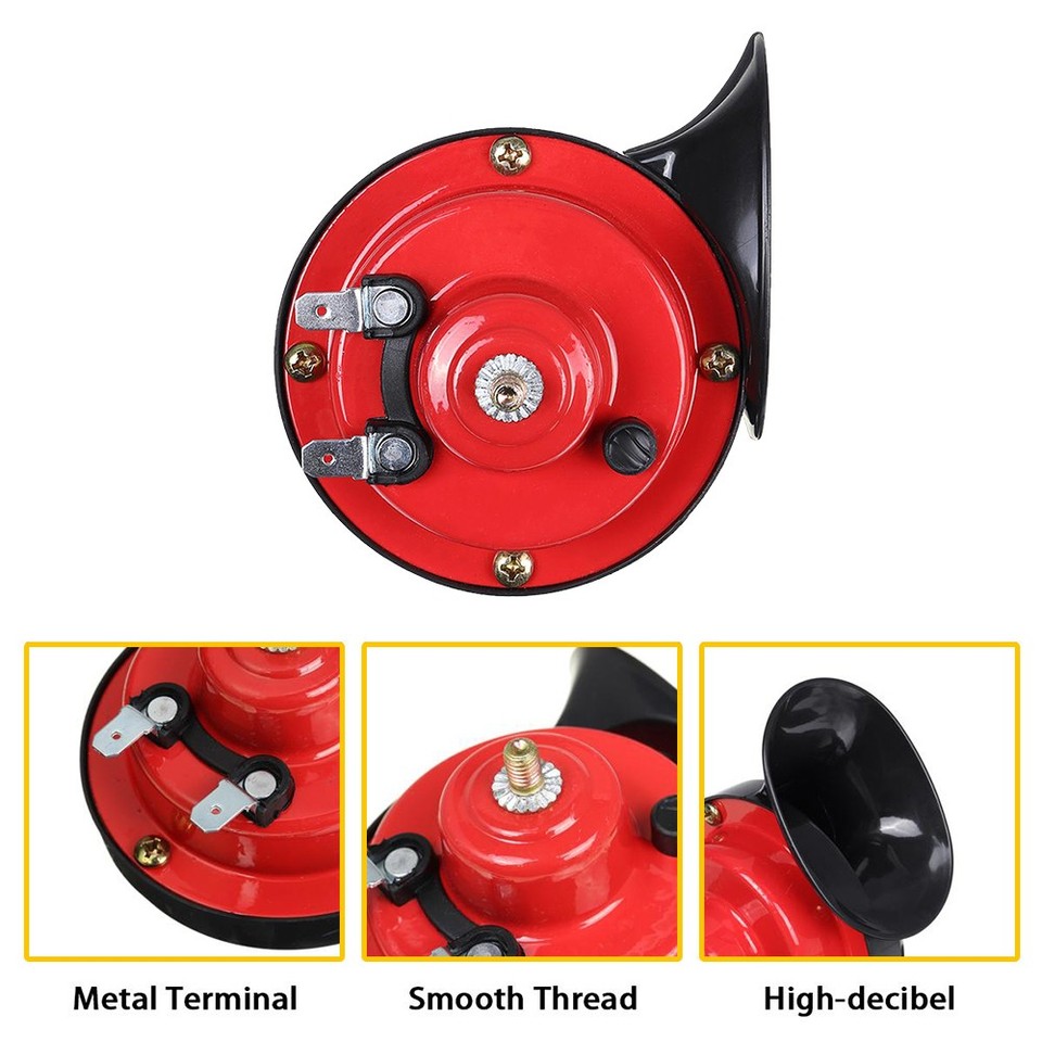 12V 110-300dB Universal Electric Bull Horn Super Loud Raging Sound For ...