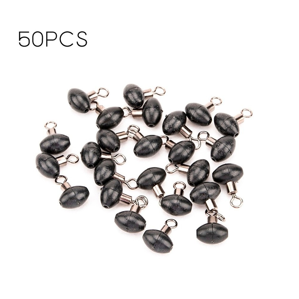 10/20/50/100Pc Fishing Tackle Zip Rig Slider Pulley Beads Swivel Clip ...
