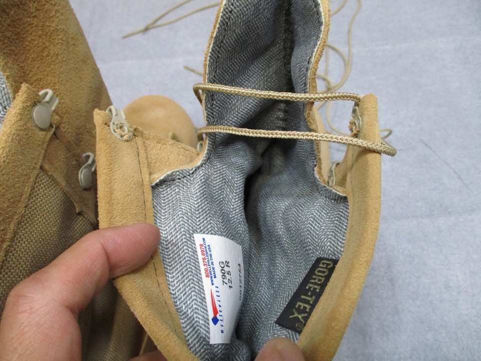 Belleville 790G Infantry Combat Boots Tan GORE-TEX Vibram 12.5R NEW w ...
