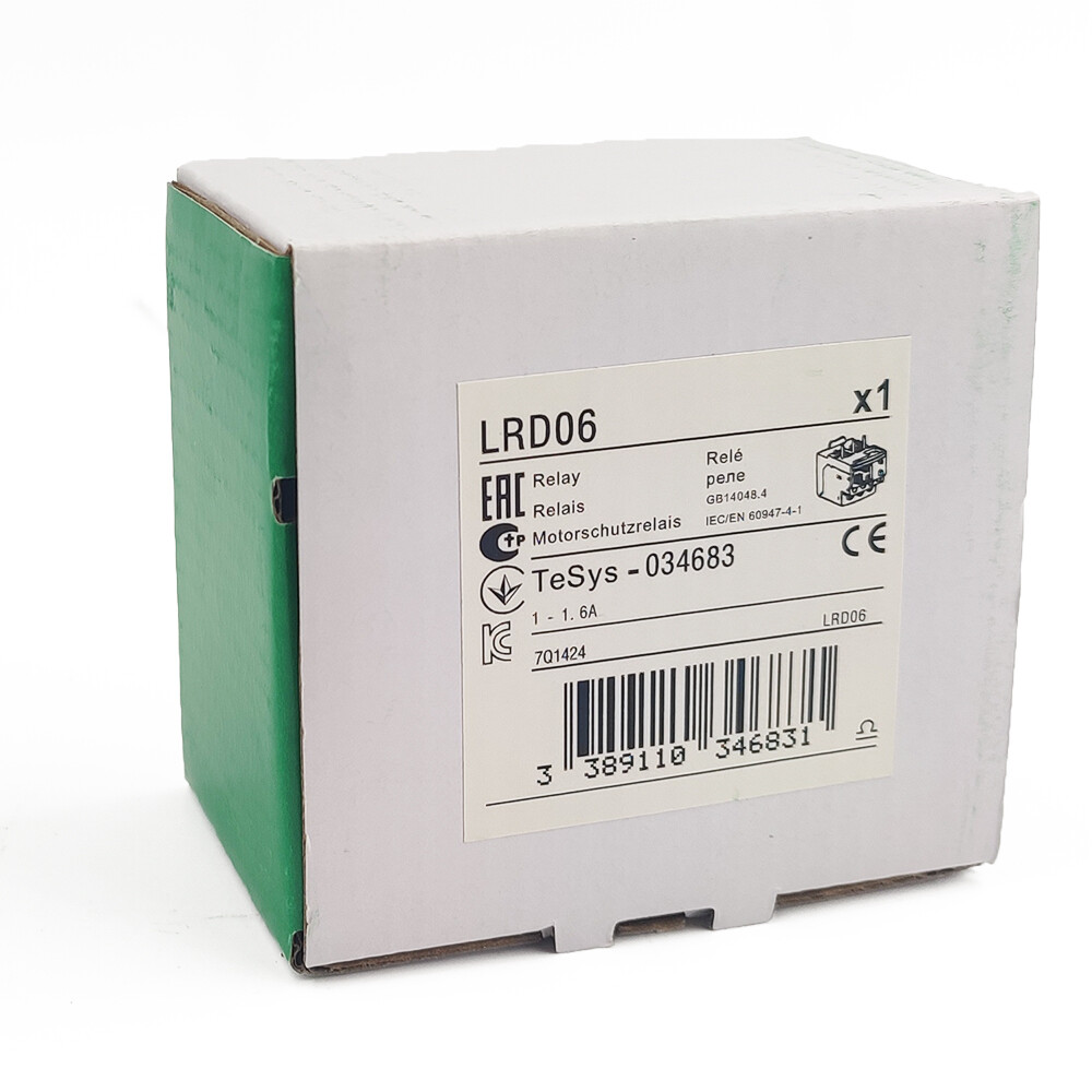 TeSys LRD Thermal Overload relay LRD06 LRD06C 1-1.6A used for new LC1D ...