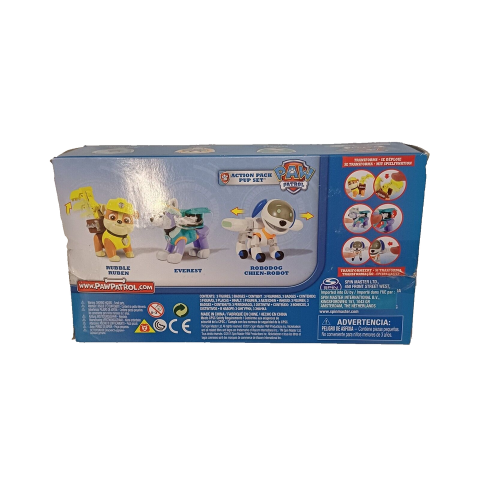 PAW Patrol Action Pack Pups Set Ruben Everest Robodog | eBay