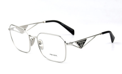New PRADA Milano Eyeglasses VPR A51 1BC-1O1 55-19 140 Large Silver ...