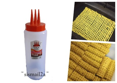 Three Tip Squeeze Bottle Roti jala net lacy crepes mold BPA FREE 600ML ...