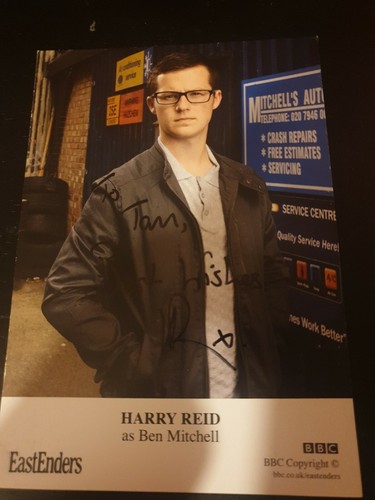 BBC EastEnders Ben Mitchell Hand Signed Cast Card Harry Reid Autograph ...
