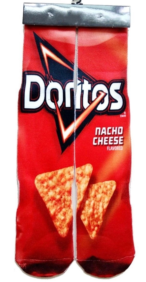Doritos Wrapper Cover Novelty Adult Size Crew Socks | eBay