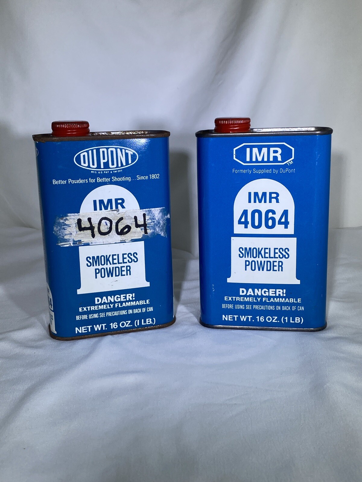 Vintage IMR 4064 Smokeless Powder Cans Set of 2 *empty* | eBay