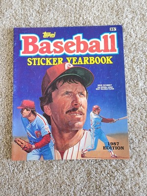 1987 Topps MLB Baseball Sticker Yearbook Unused Empty Mike Schmidt 1986 ...