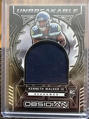 KENNETH WALKER III 2022 OBSIDIAN "UNBREAKABLE" ROOKIE SEAHAWKS JERSEY ...