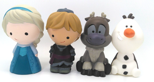 4 Disney Frozen Figures Bath Water Toys Playset 5" Elsa Kristoff Olaf ...