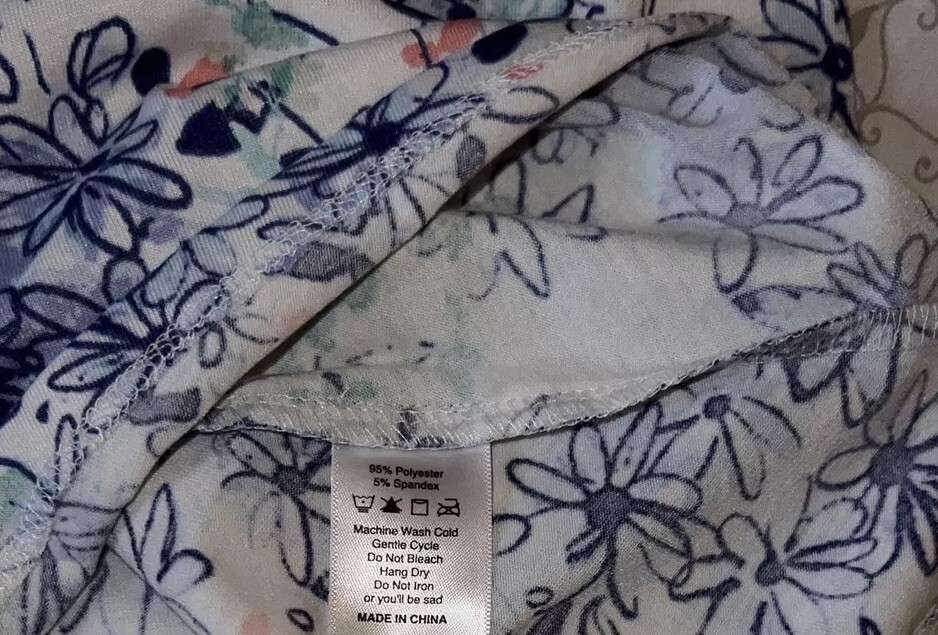 LuLaRoe Ana Long Maxi Dress White Blue Paisley Ornate Floral Daisy 3X ...