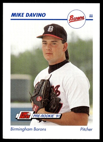 1991 Line Drive AA Baseball Card Mike Davino Birmingham Barons #57 | eBay