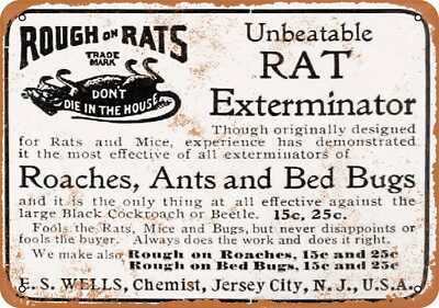 METAL SIGN - 1905 Rat Exterminator - Vintage Look Reproduction | eBay