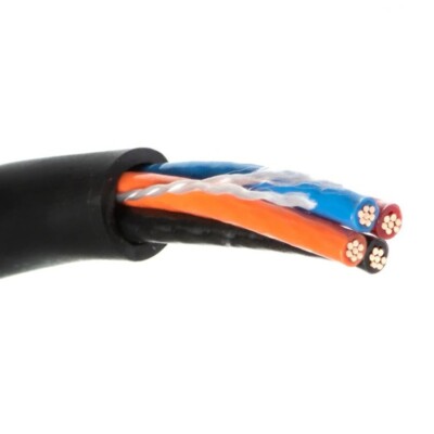 1000' 18/4 VNTC Tray Cable Type TC-ER PVC Jacket Black 600V | eBay