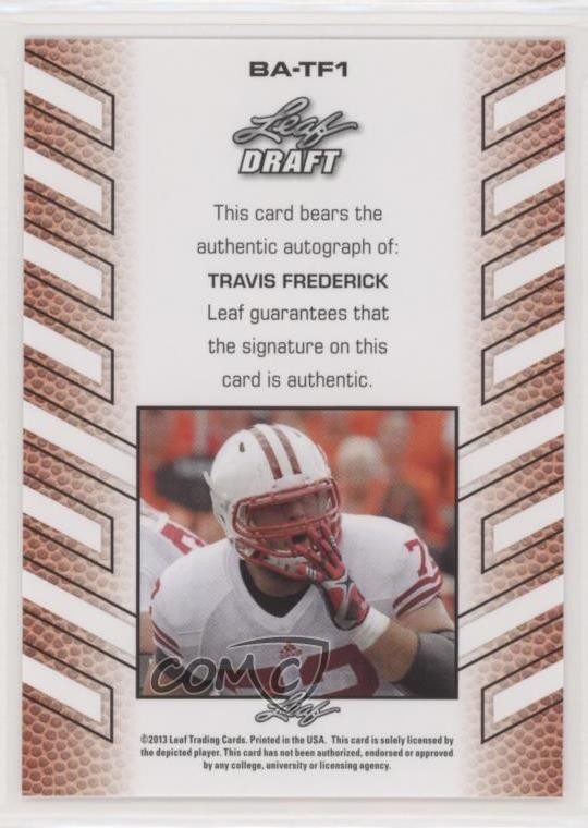 2013 Leaf Draft Auto Travis Frederick #BA-TF1 Auto 3j7 | eBay