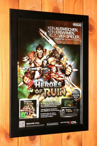 Heroes of Ruin Nintendo 3DS Square Enix Rare Promo Small Poster / Ad ...