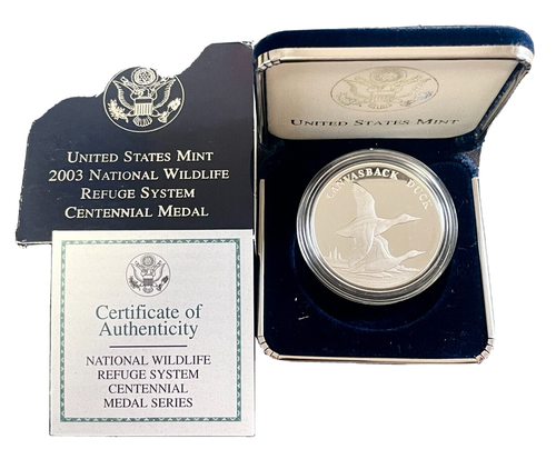2003 P U.S. Mint National Wildlife Refuge System,Canvasback Duck Proof ...