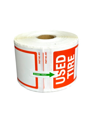 1 Roll of Tire Label - Used Tire Label Stickers (150mm x 63.5mm) | eBay