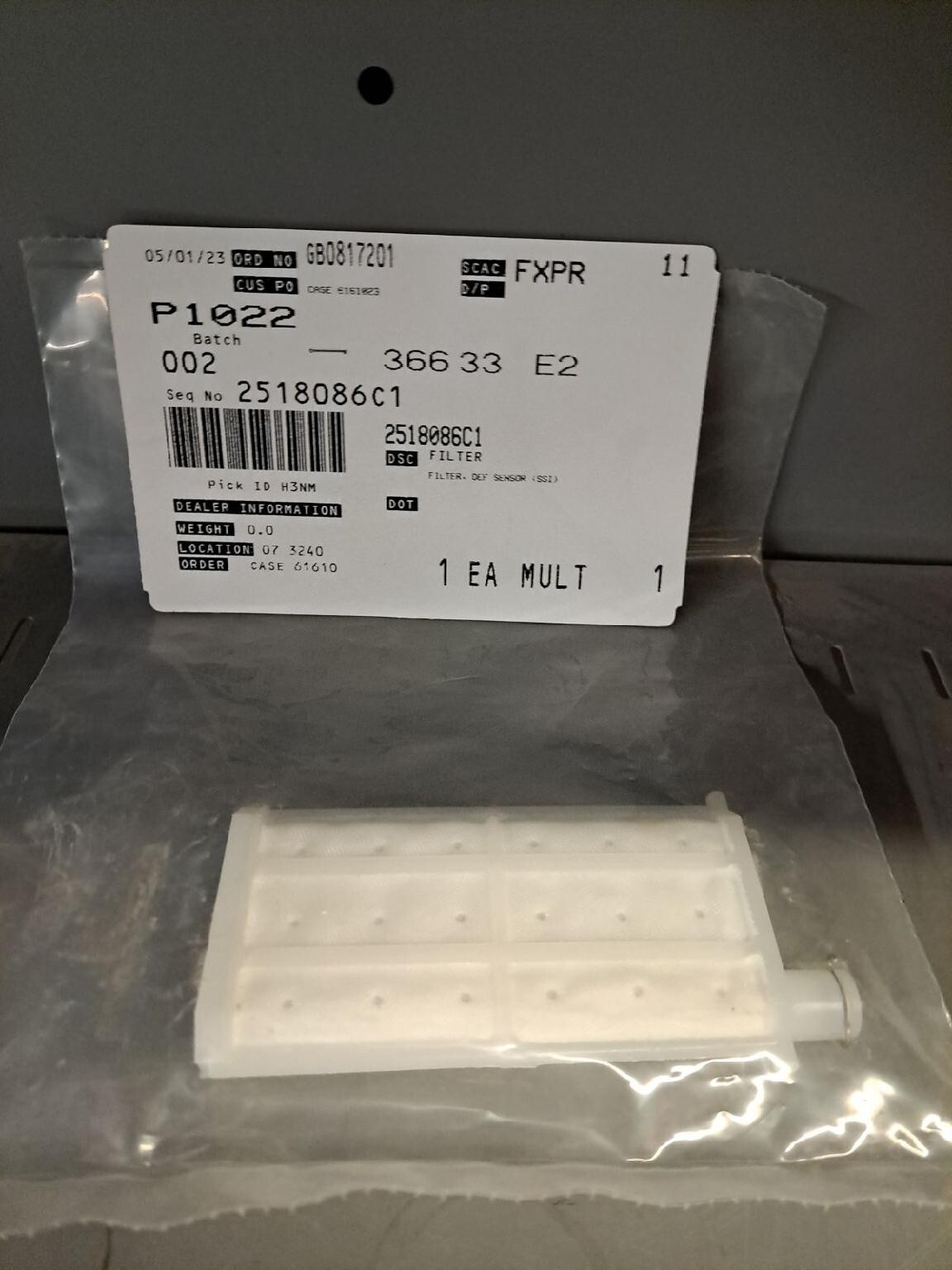 International 2518086C1 SSI Def Sensor Filter for sale online | eBay