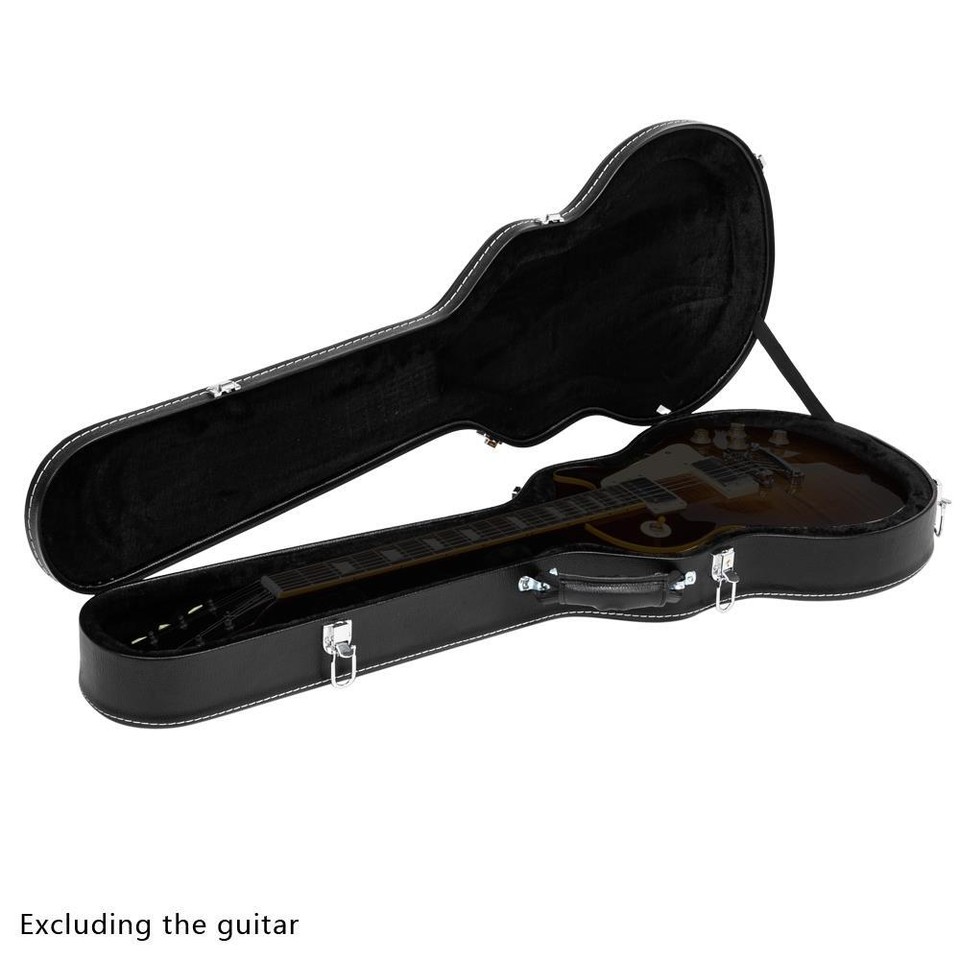 Glarry PVC Surface Electric Guitar Hard Case Lock Carrying Case for LP ...