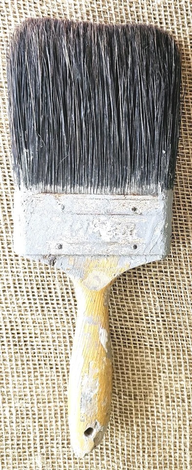 Vintage 4" Paint Brush Wood Handle Home Decor Steam Punk Primitive | eBay