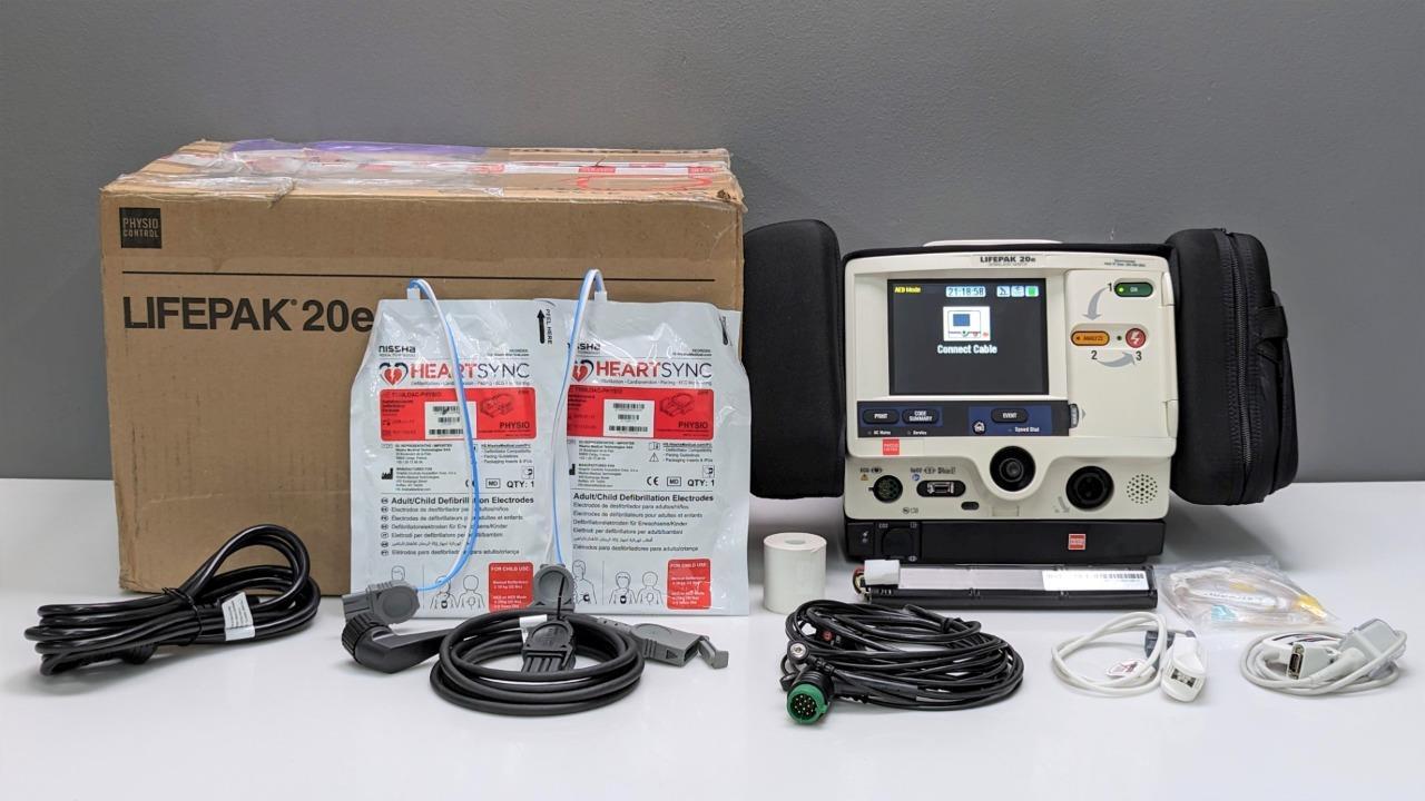 NEW* Physio Control Lifepak 20e Biphasic SPO2 + ETCO2 Code Management ...