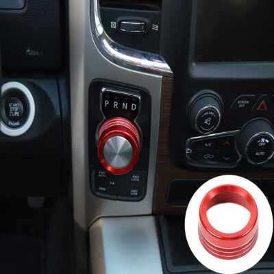 Gear Shift Knob Cover Trim Decor Ring for Dodge Ram 1500 2013-2017 Red ...