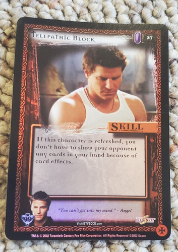 Buffy CCG - Telepathic Block (Class of 99 #27) Foil | eBay