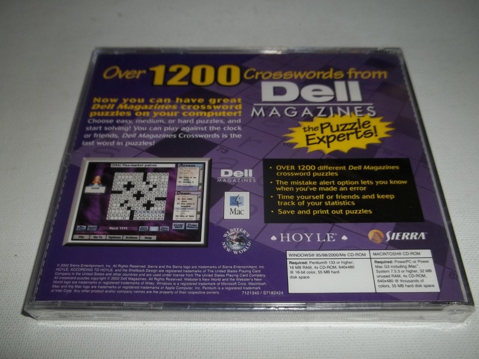 Dell Magazines Crosswords with Over 1200 New Puzzles (Win/Mac) SEALED ...