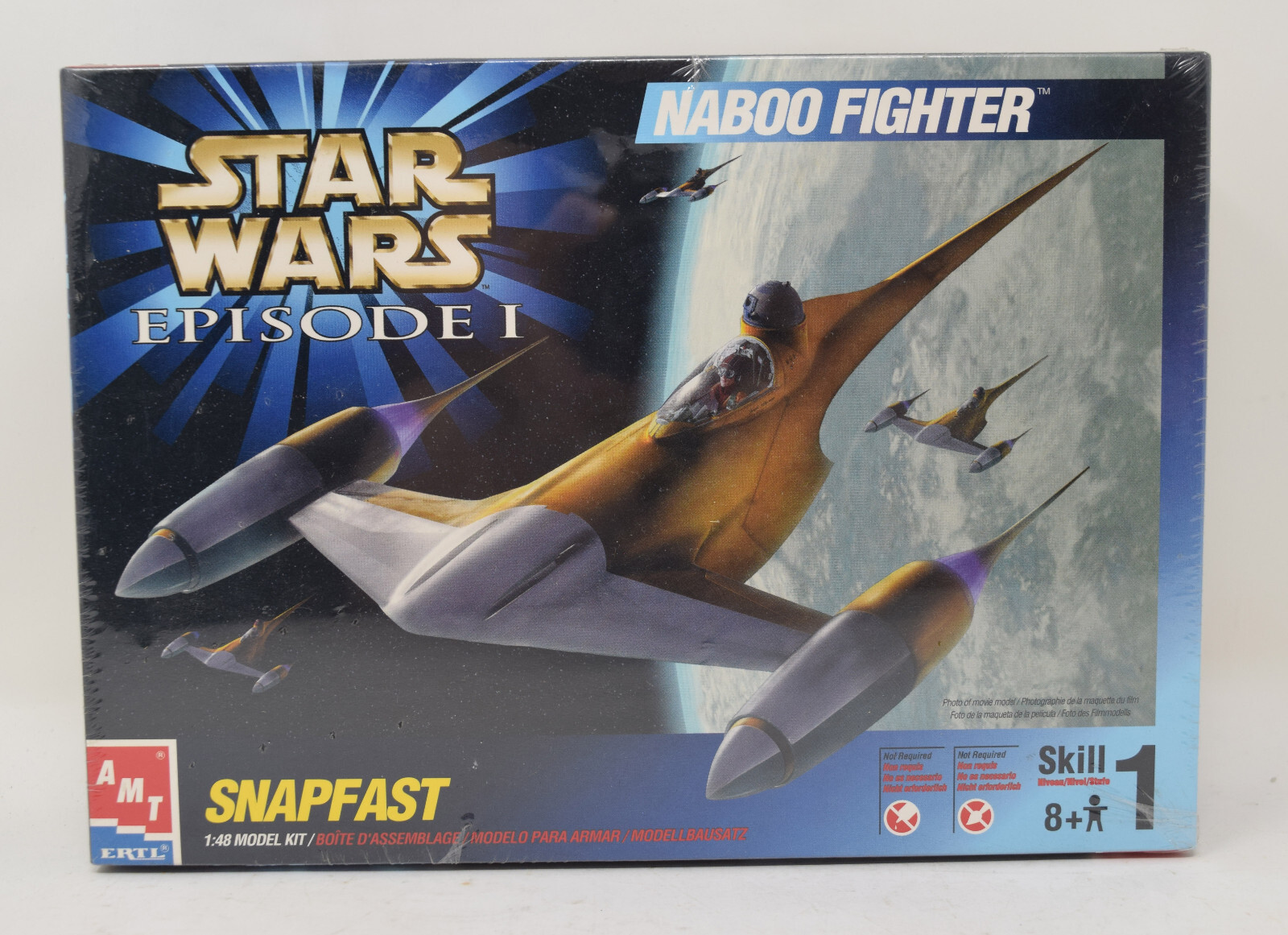 Star Wars Episode 1 Naboo Fighter AMT Snapfast Model Kit 1:48 ...