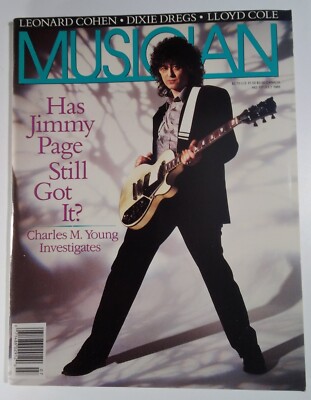 Musician Magazine Vtg 1988 Great Ads! Jimmy Page Cohen Lloyd Cole Dixie ...