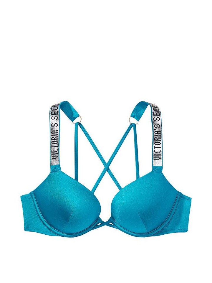 Victoria's Secret BOMBSHELL Push Up SWIM rhinestones shine brazilian ...