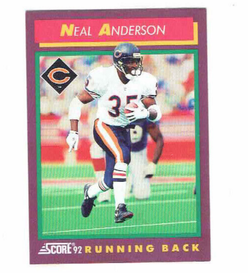Neal Anderson Chicago Bears RB #170 Score 1992 Football Card | eBay