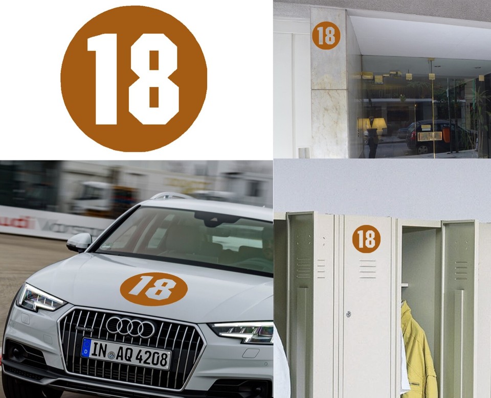 Number 18, Sticker Of Vinyl, Version Via B | eBay