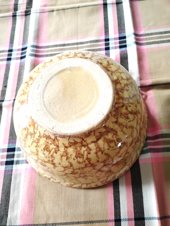 VTG RED WING? MIXING BOWL-YELLOW WARE SPATTERWARE-STONEWARE Cake 10 ...