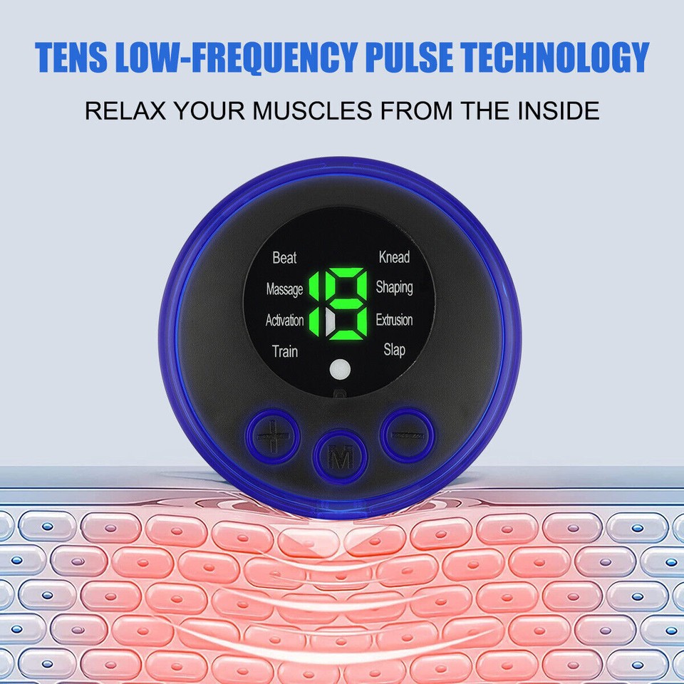 Pulse Tens Unit EMS Massager Back Full Body Muscle Stimulator Pain ...