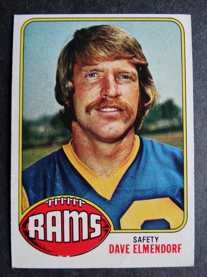 1976 Topps #196 Dave Elmendorf Rams Misprint Error Oddball Football ...