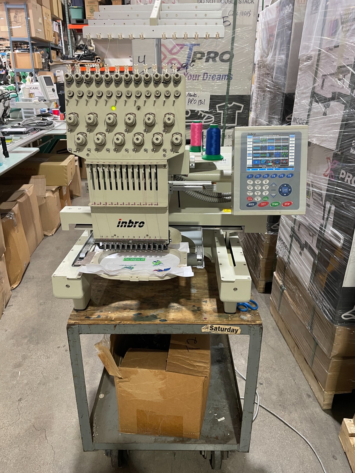 12 needle commercial embroidery machine Inbro IB-C 1201 | eBay