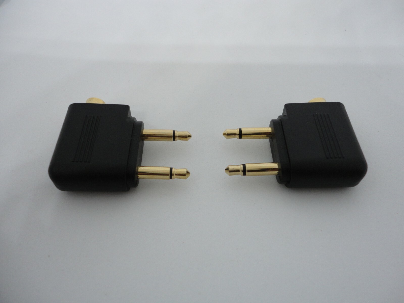 2Pcs Pack Lot Airplane Dual Double 3.5mm Mono Audio Splitter Adapter ...