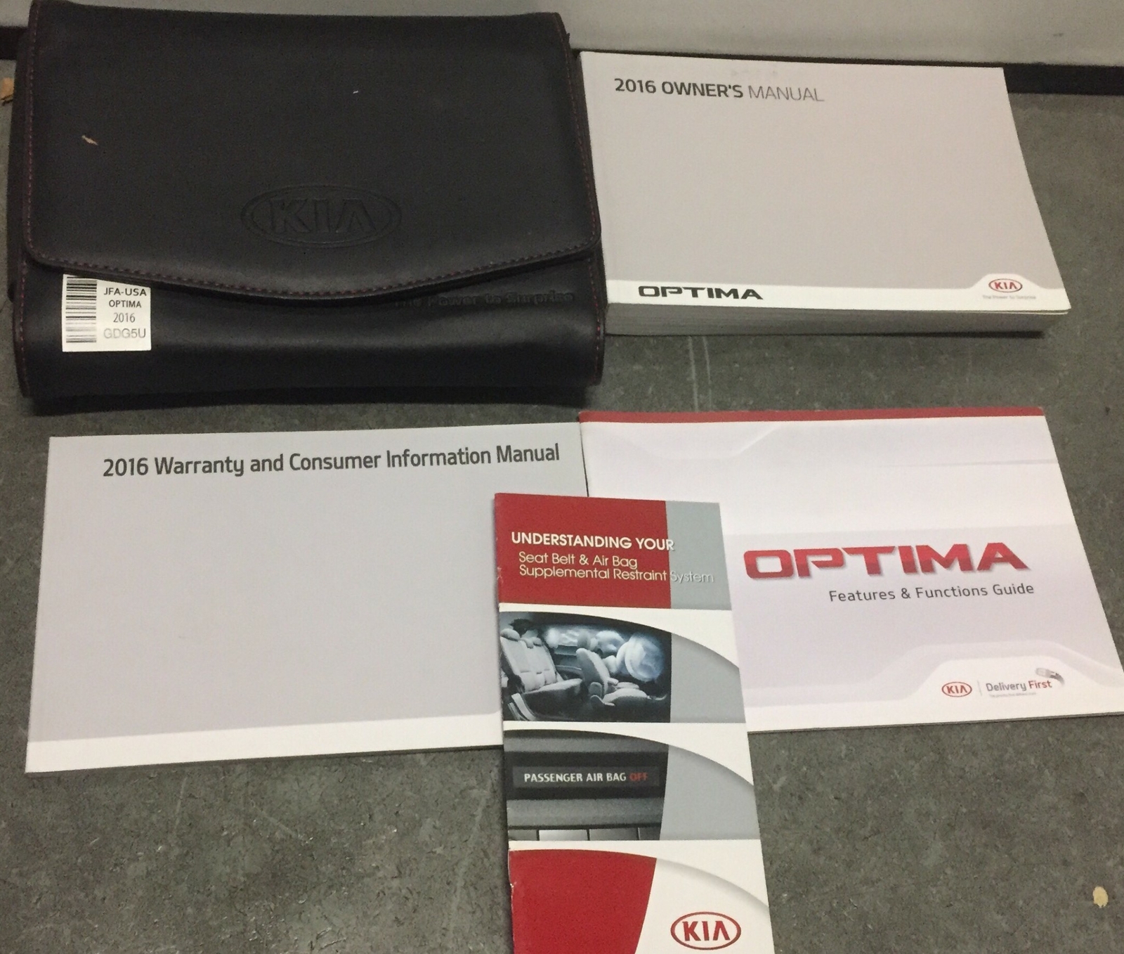 16 2016 KIA OPTIMA OWNERS MANUAL / HANDBOOK / GUIDE PACKAGE | eBay