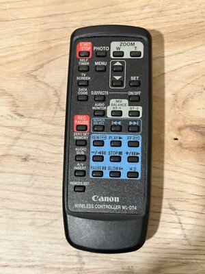 OEM GENUINE - CANON WL-D74 VIDEO CAMERA REMOTE CONTROL - TESTED - DD ...
