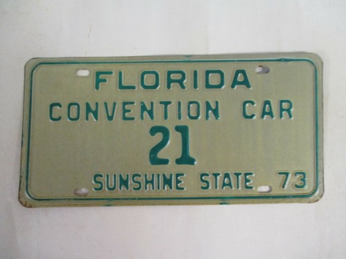 1973 Florida CONVENTION PARADE CAR License Plate Tag | eBay
