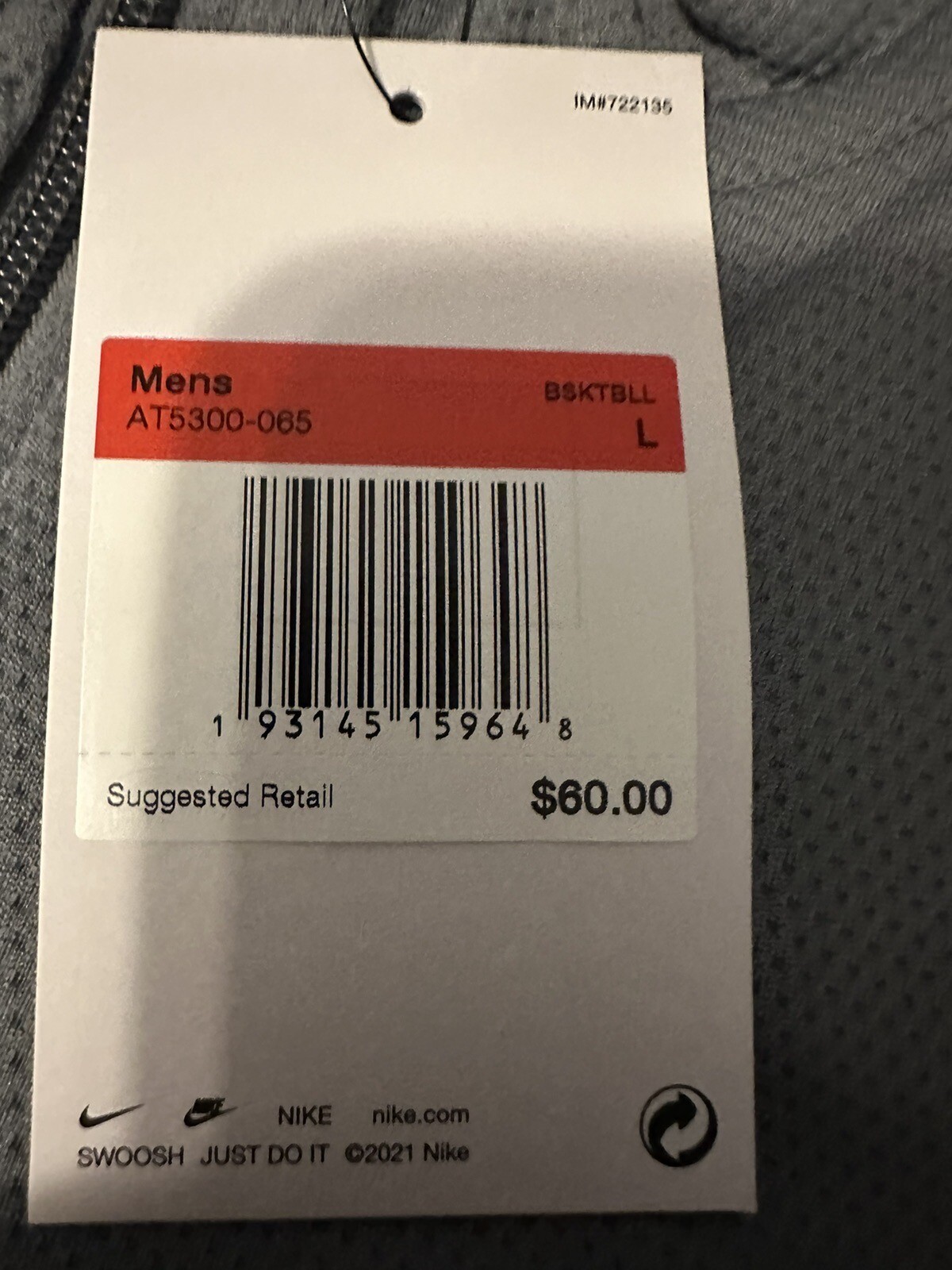 Nike Dry-FIT Strike Rivalry Full Zip Visit Jacket GREY BLACK Size L ...