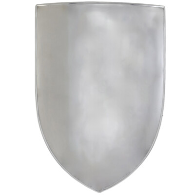 Medieval Heater Shield 28" Steel Armor Blank White Knight Customizable ...