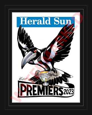 MARK KNIGHT FRAMED OFFICIAL 2023 COLLINGWOOD AFL GRAND FINAL ...