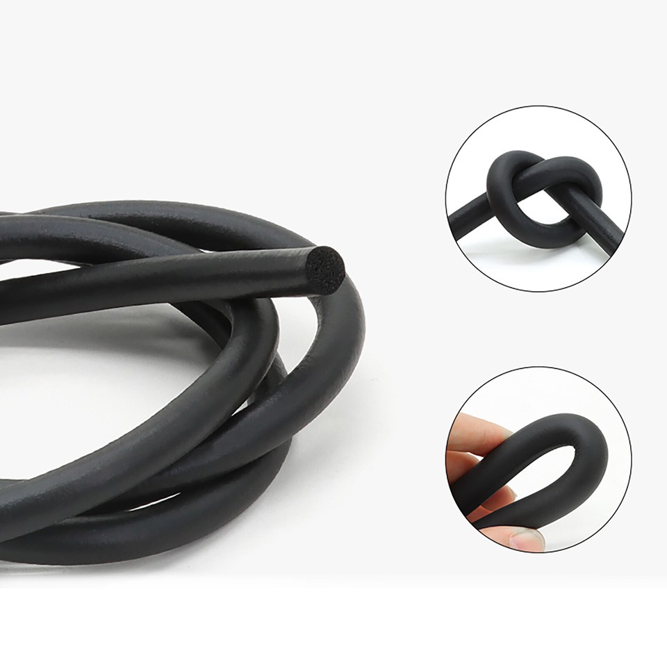 Black EPDM Rubber Foam Sealing Strip Round Bar For Cabinet Door Seal ...