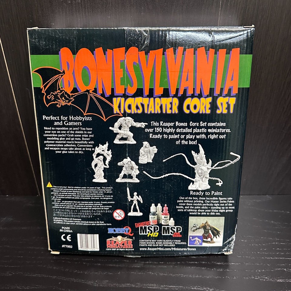 Reaper Bones Miniatures Kickstarter Core Set Bonesylvania FREE SHIPPING ...